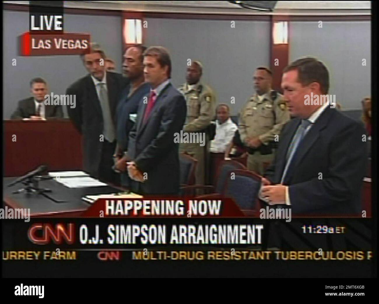 OJ Simpson appears in court in Las Vegas Nevada charged with armed ...