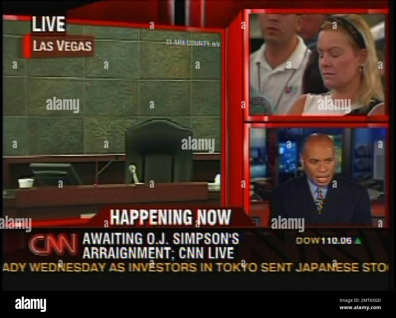 OJ Simpson appears in court in Las Vegas Nevada charged with armed ...