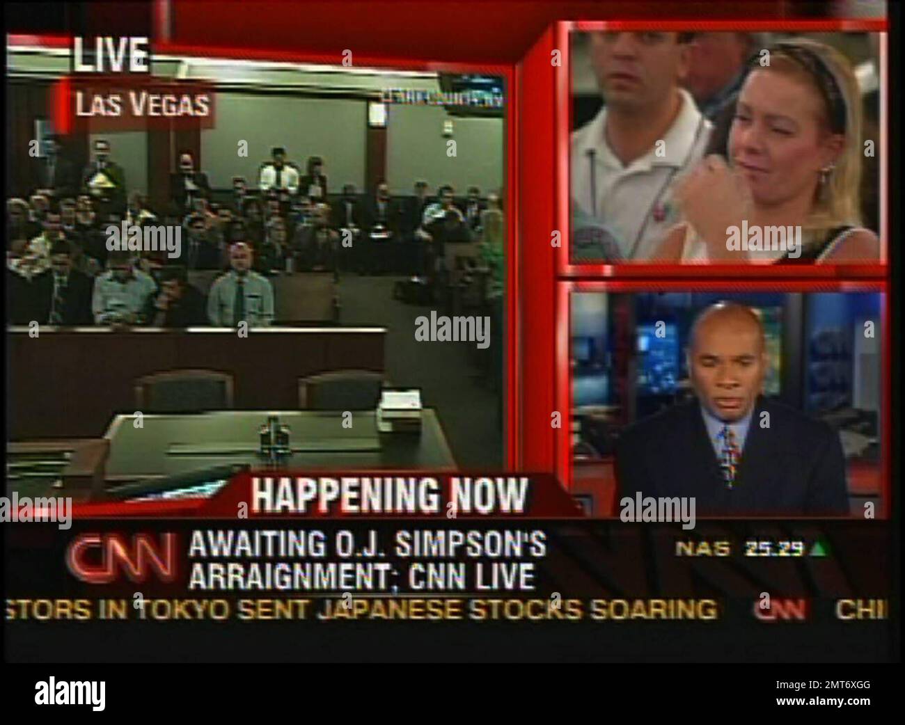 OJ Simpson appears in court in Las Vegas Nevada charged with armed ...