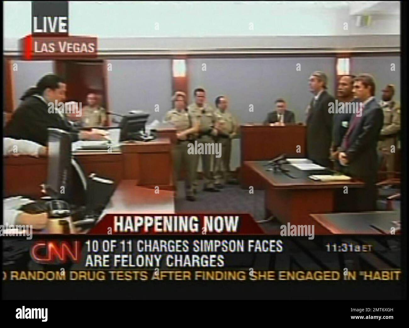 OJ Simpson appears in court in Las Vegas Nevada charged with armed ...