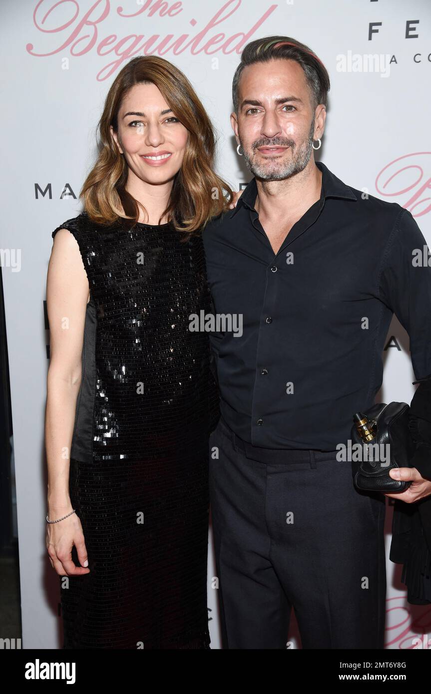 Director Sofia Coppola, left, and fashion designer Marc Jacobs attend the premiere of Focus ...