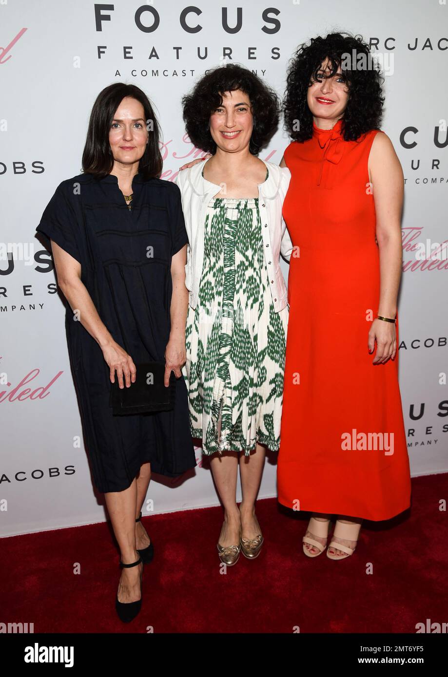 Production designer Anne Ross, left, editor Sarah Flack and costume ...