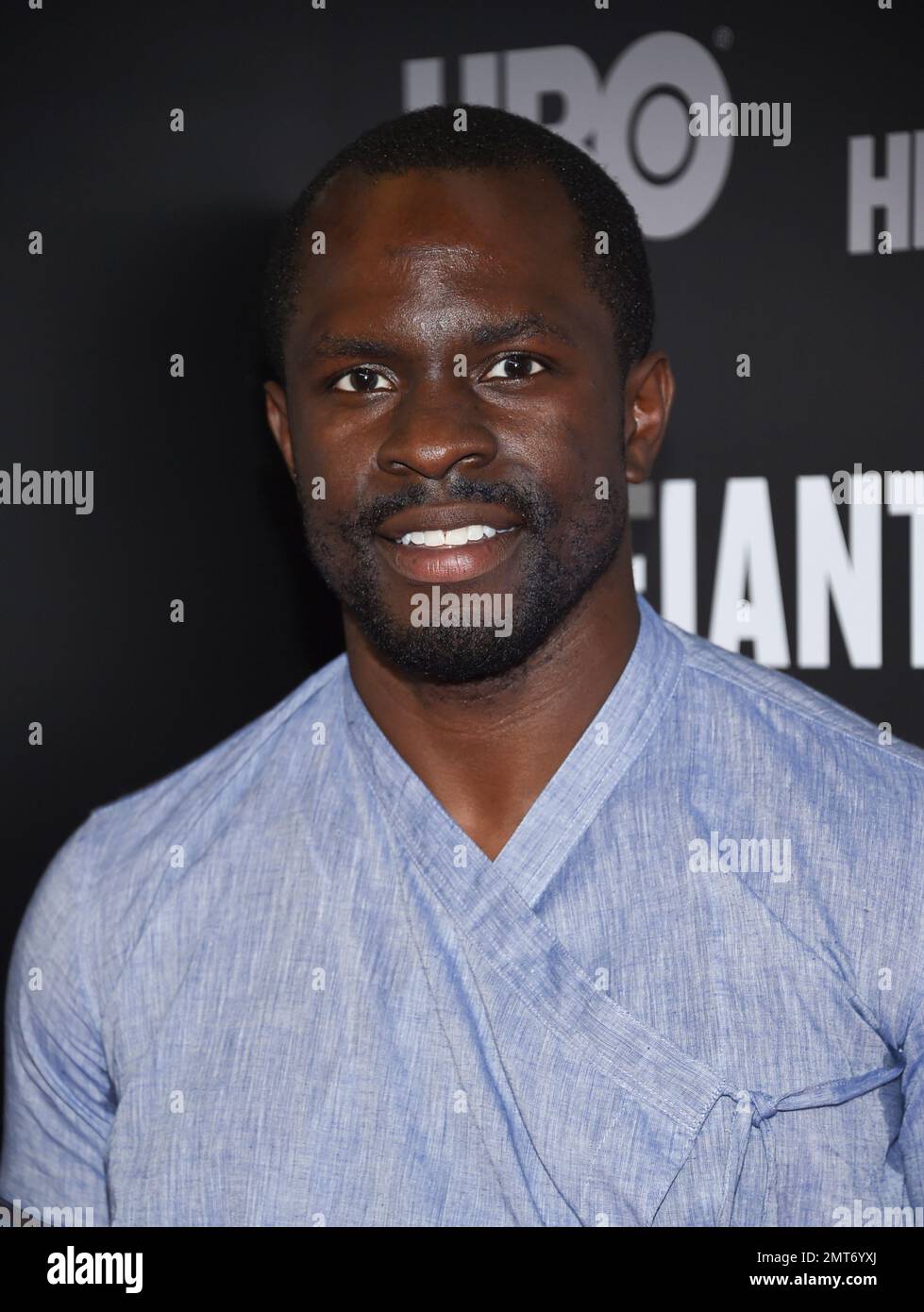 Actor Gbenga Akinnagbe attends the premiere of HBO's "The Defiant Ones ...