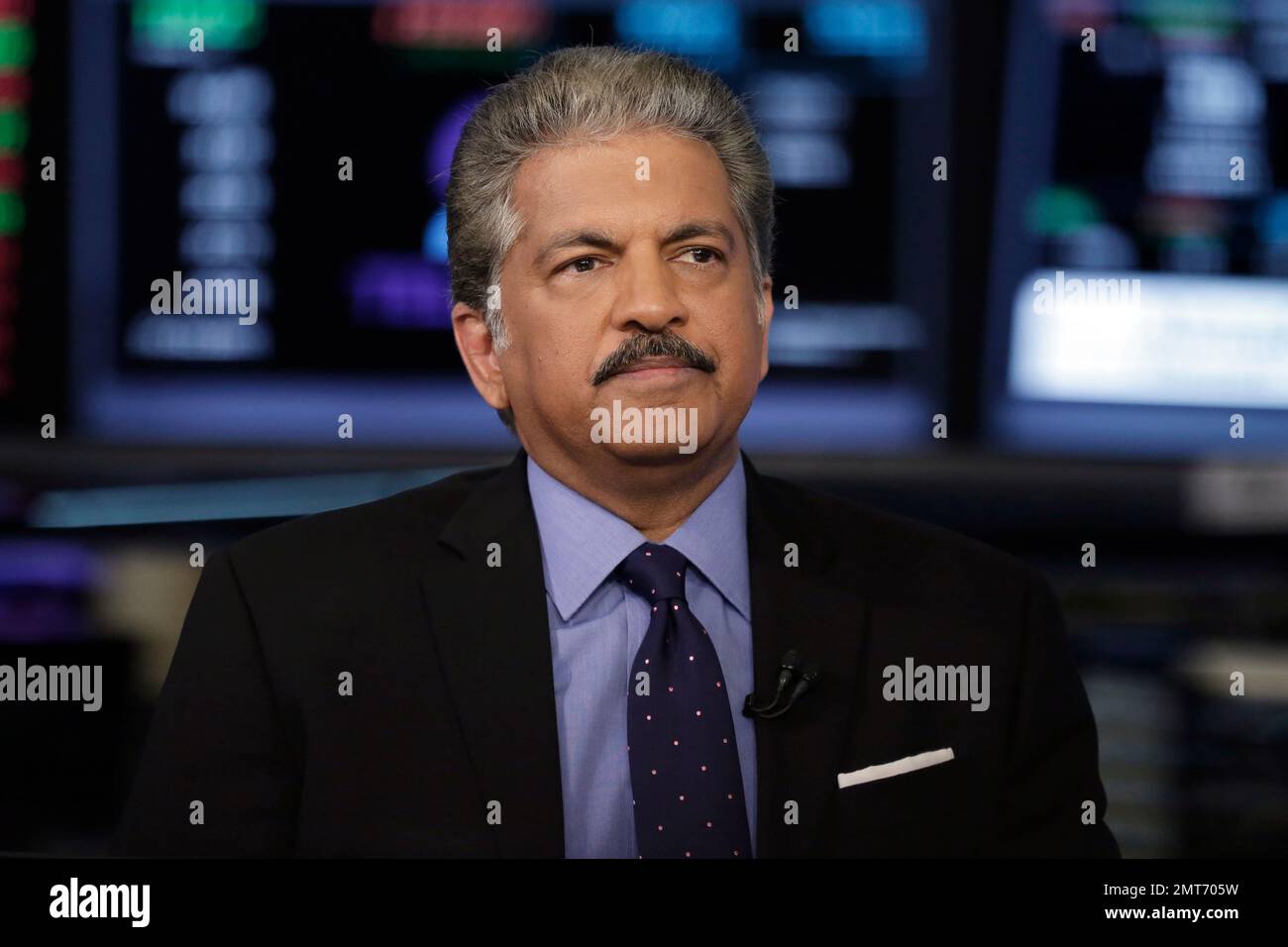Anand Mahindra, chairman of the Mahindra Group, is interviewed on the ...