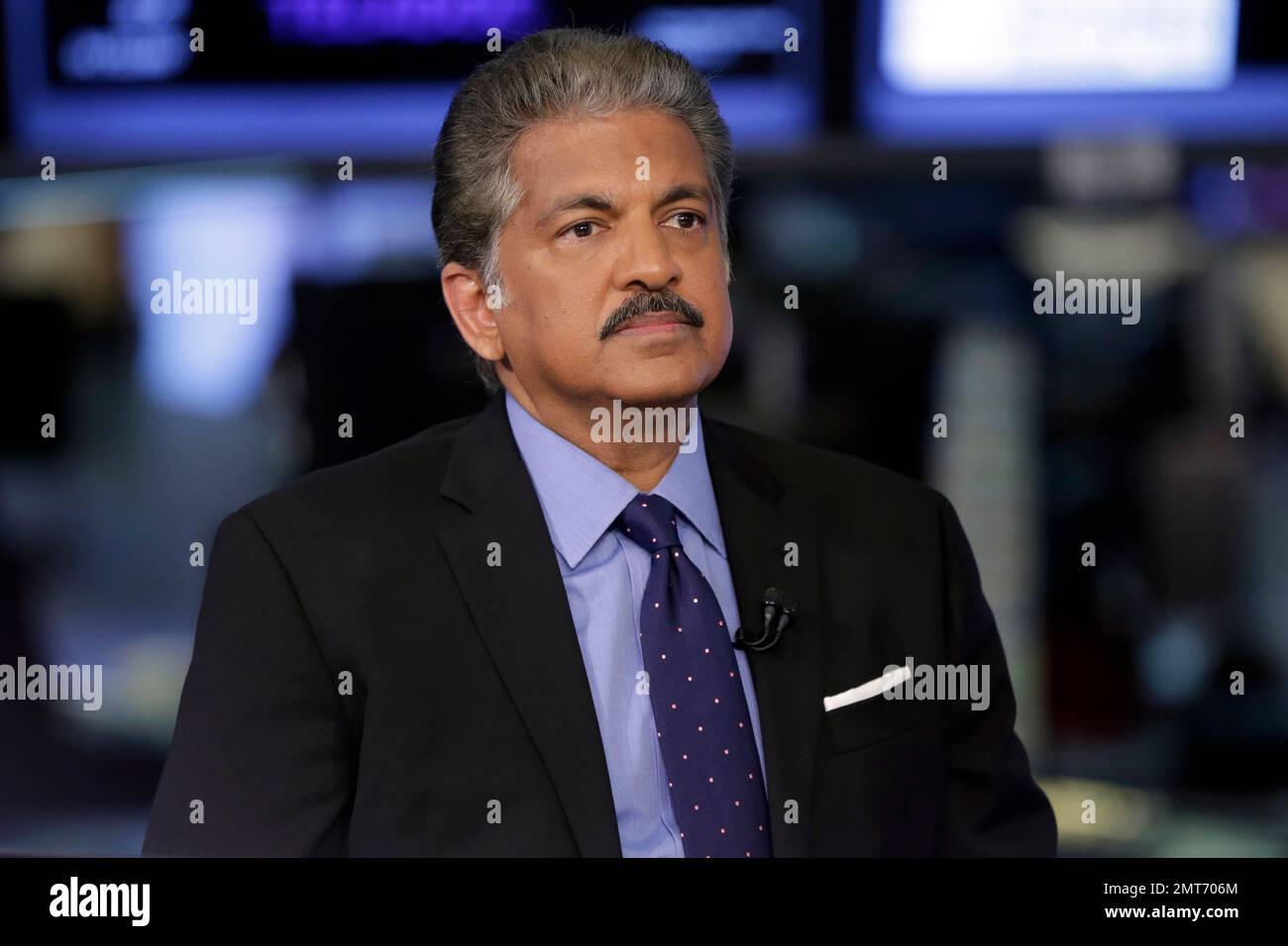Anand Mahindra, chairman of the Mahindra Group, is interviewed on the ...
