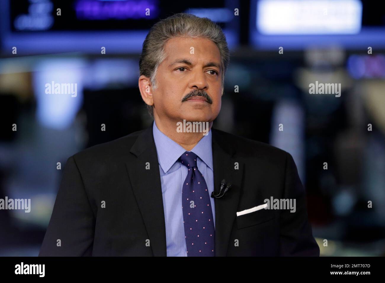 Anand Mahindra, chairman of the Mahindra Group, is interviewed on the ...