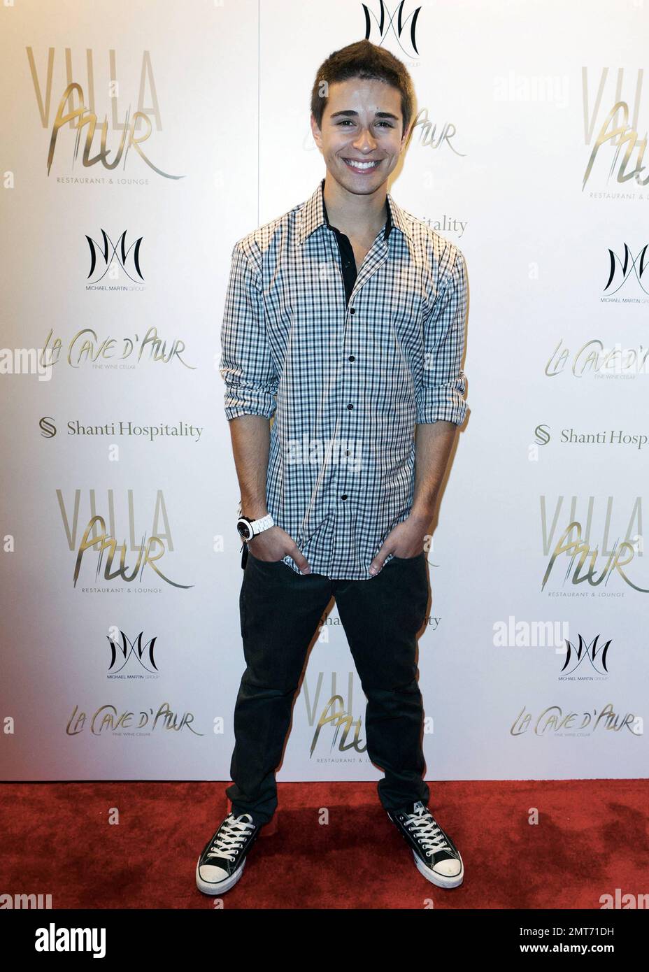Miami rapper Jake Miller attends a private preview of Olivier Martinez ...