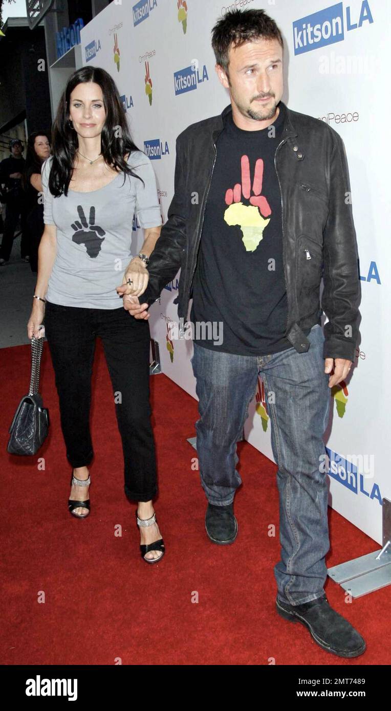 Courtney Cox and David Arquette at the benefit launch for the Omnipeace product line at Kitsons ...