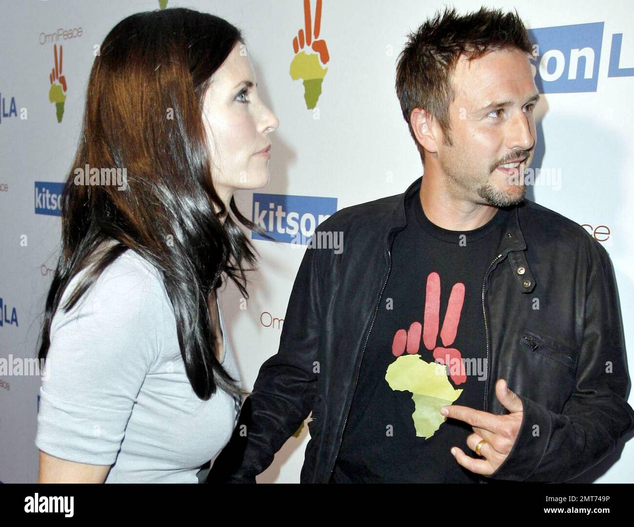 Courtney Cox and David Arquette at the benefit launch for the Omnipeace product line at Kitsons ...