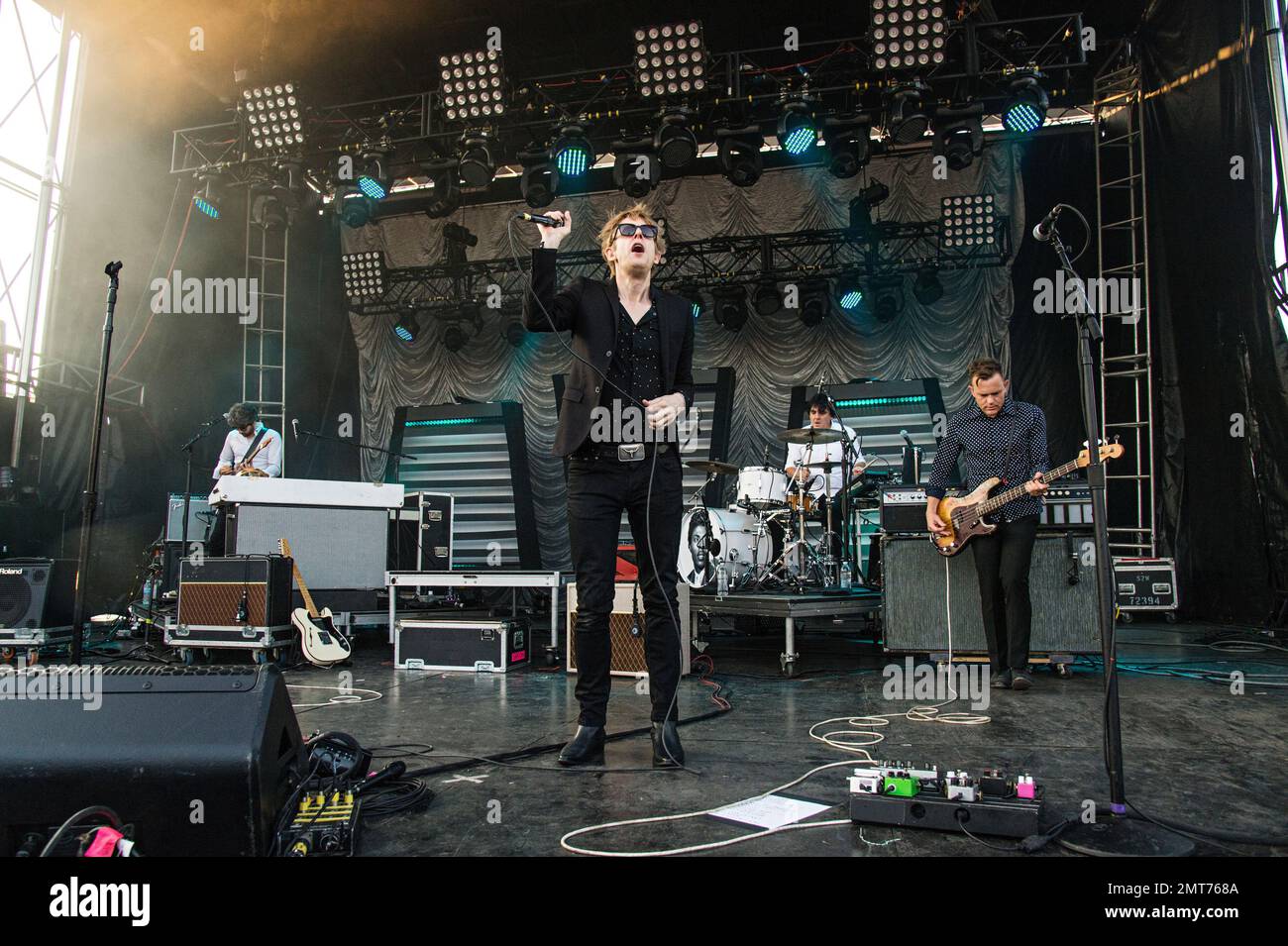 Alex Fishel, from left, Britt Daniel, Jim Eno, and Rob Pope of Spoon ...