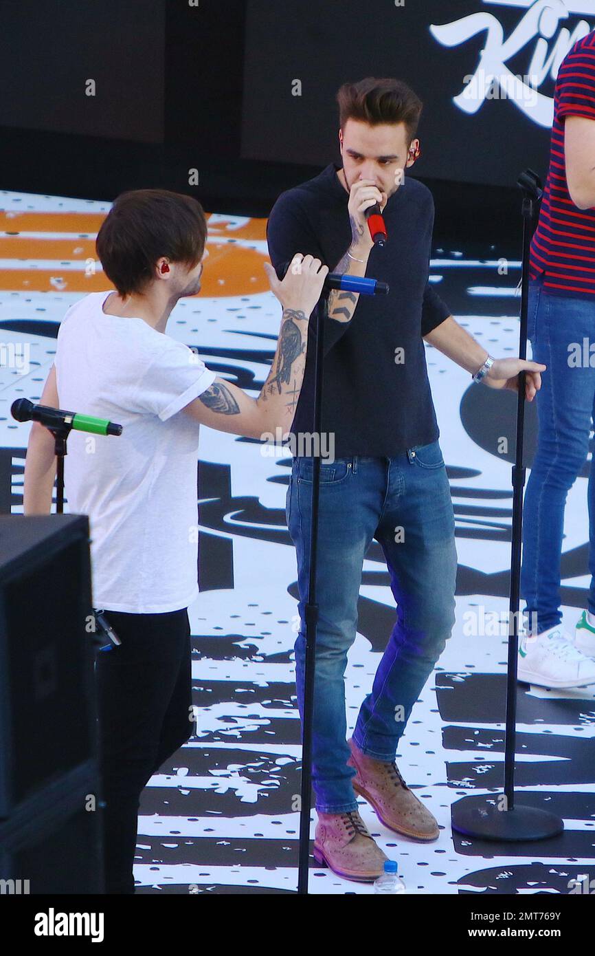 One Direction runs through a sound check for their Jimmy Kimmel ...