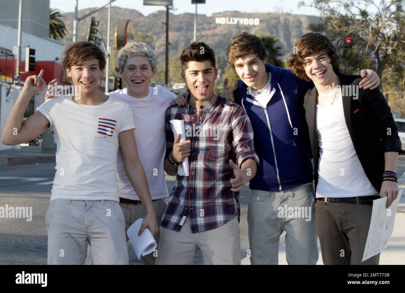 EXCLUSIVE!! (l-r) Louis Tomlinson, Niall Horan, Zayn Malik, Liam Payne ...