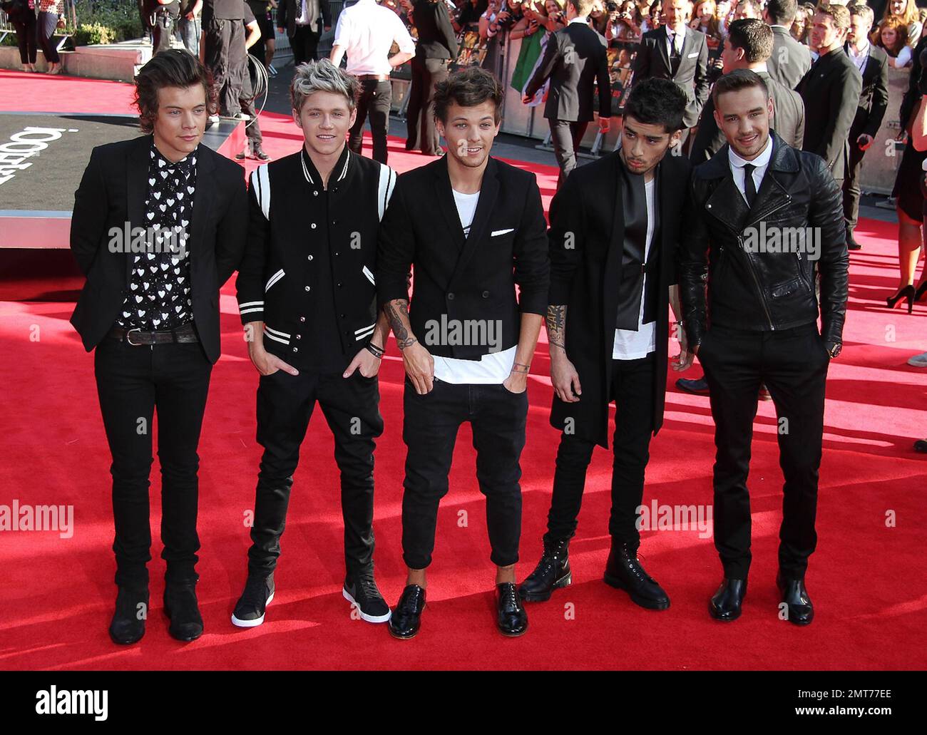 Harry Styles, Niall Horan, Louis Tomlinson, Zayn Malik and Liam Payne of "One Direction" at the ...