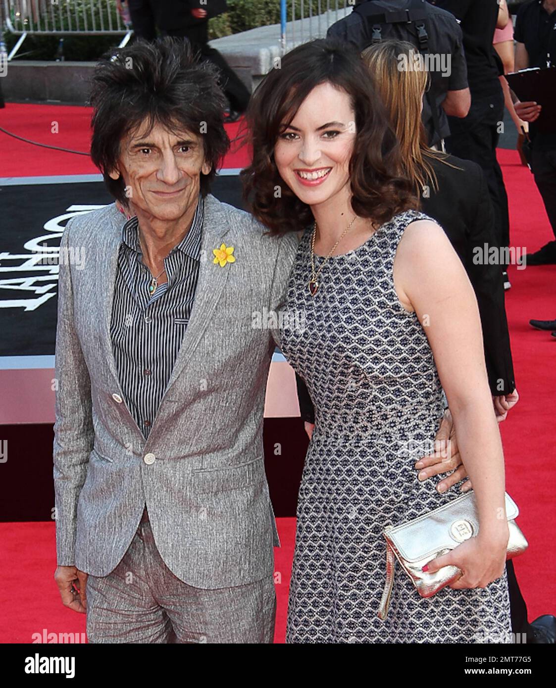 Ronnie Wood and Sally Humphreys at the World Premiere of "One Direction ...