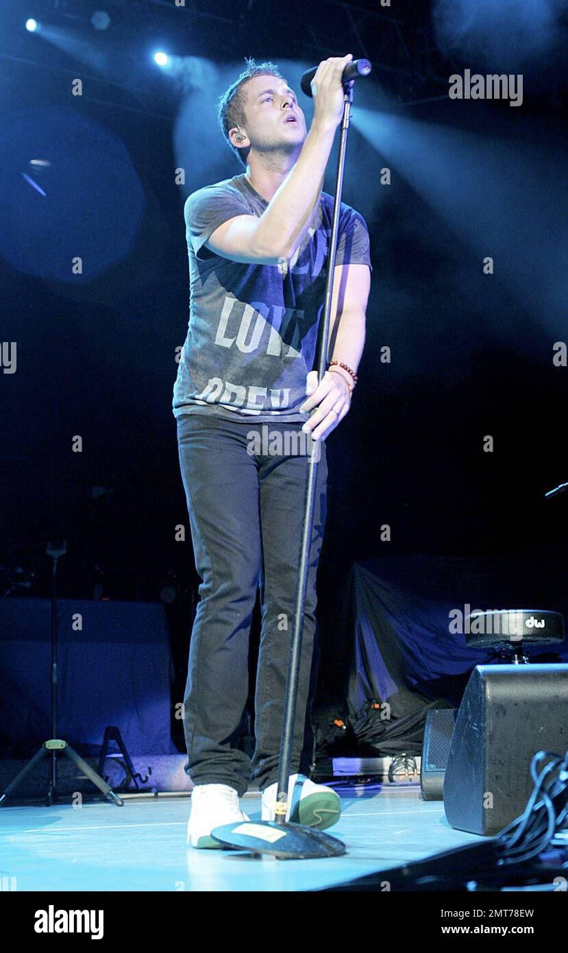 Singer Ryan Tedder of OneRepublic performs in concert at the Cruzan ...