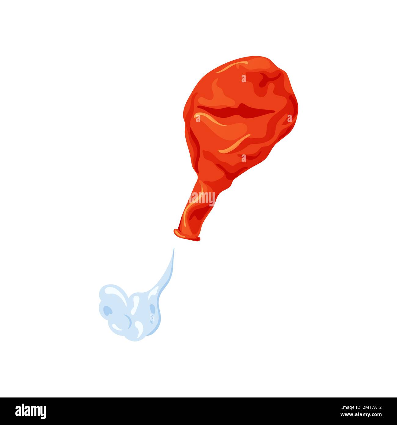 Cartoon inflatable balloon of various shapes and colors. Empty rubber ...
