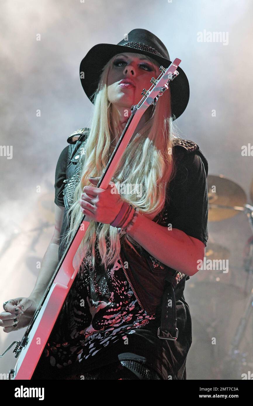 Orianthi performs live in concert at the Raleigh Amphitheater in ...