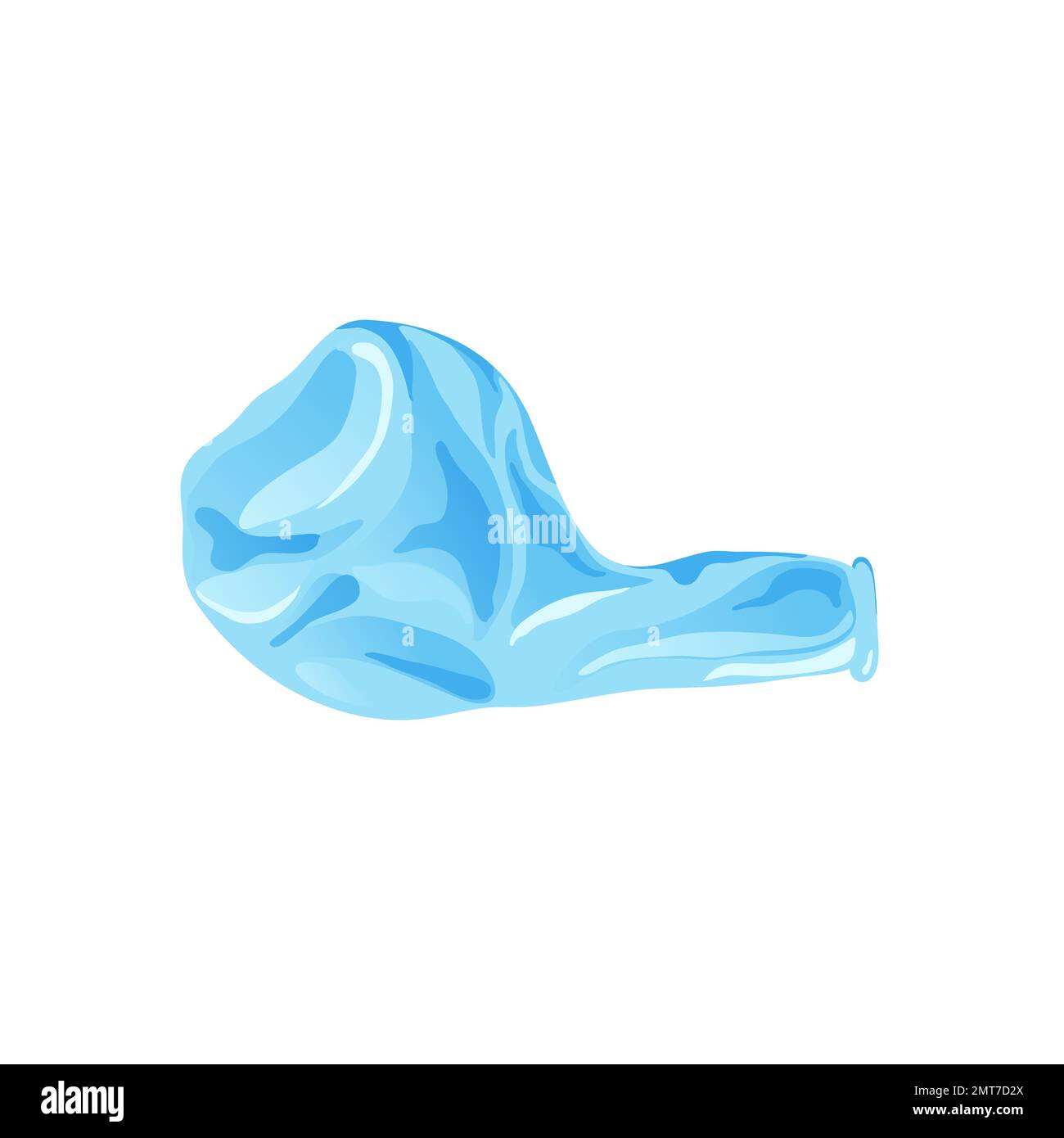 Cartoon inflatable balloon of various shapes and colors. Empty rubber ...