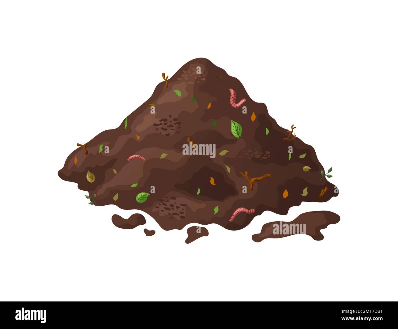 Organic soil heap for compost, garden recycling natural garbage. Earth ...