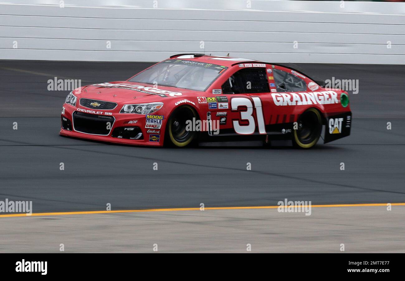 Driver Ryan Newman, in the #31 car, heads down the front stretch while ...
