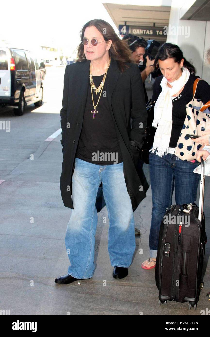 Ozzy, Sharon and Kelly Osbourne along with Kelly's fiance Luke Worrell ...