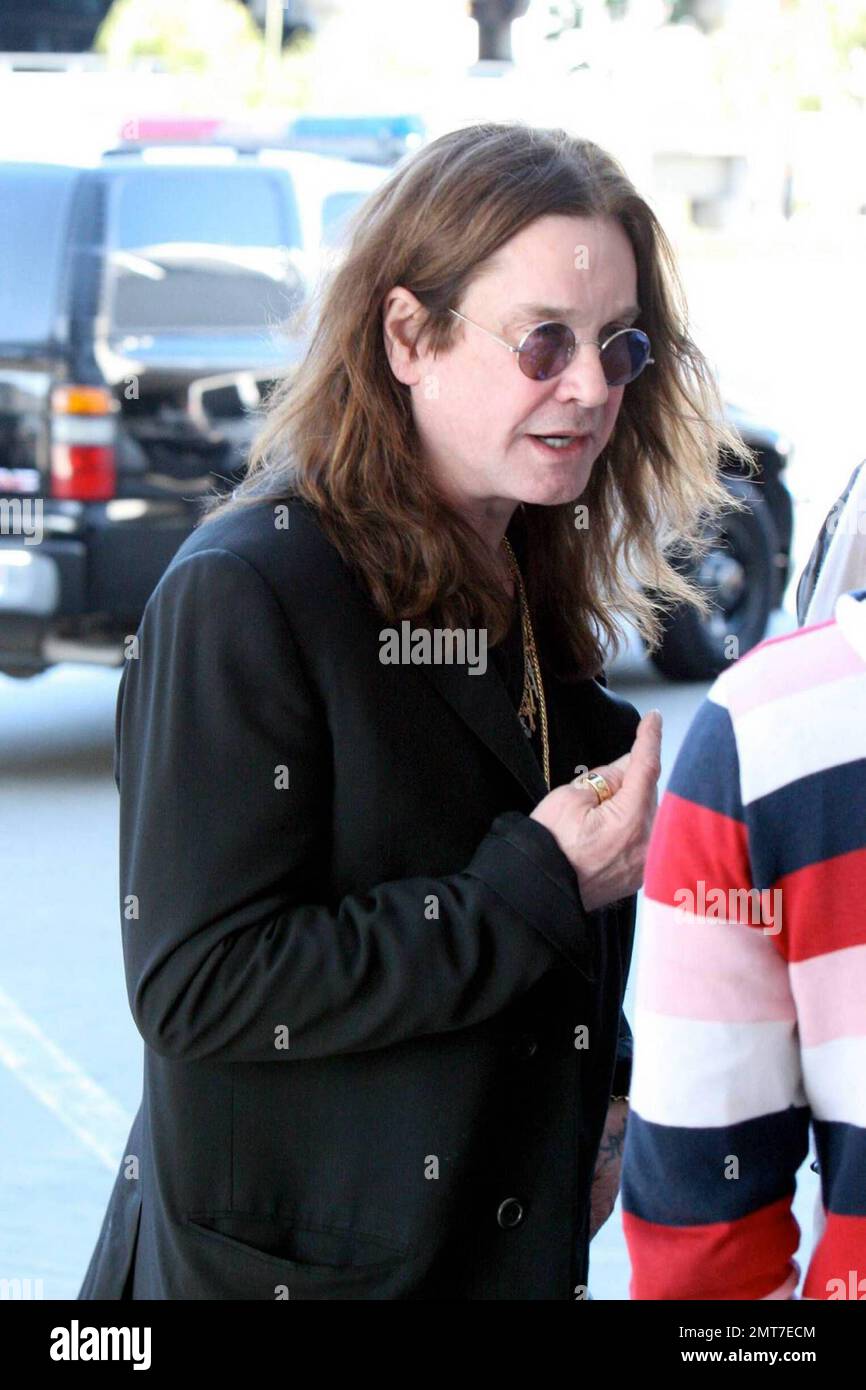 Ozzy, Sharon and Kelly Osbourne along with Kelly's fiance Luke Worrell ...