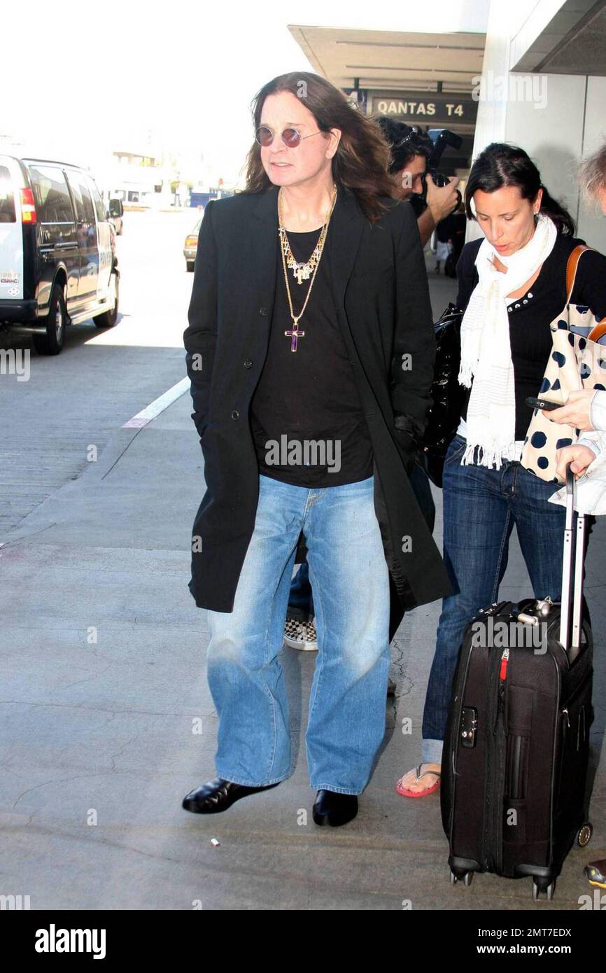 Ozzy, Sharon and Kelly Osbourne along with Kelly's fiance Luke Worrell ...