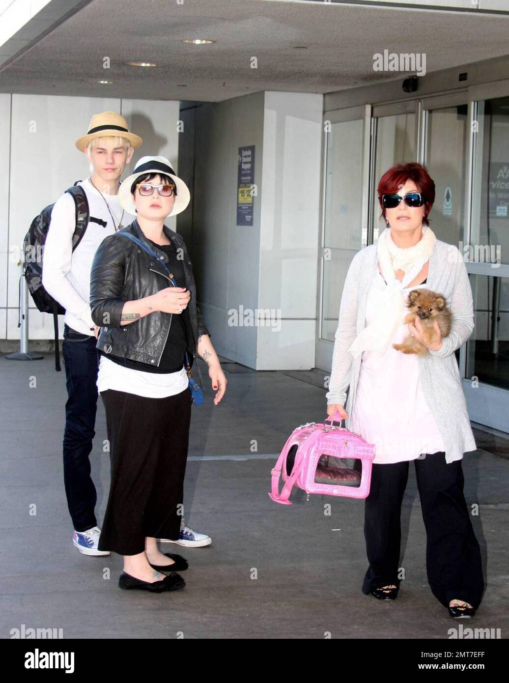 Ozzy, Sharon and Kelly Osbourne along with Kelly's fiance Luke Worrell ...