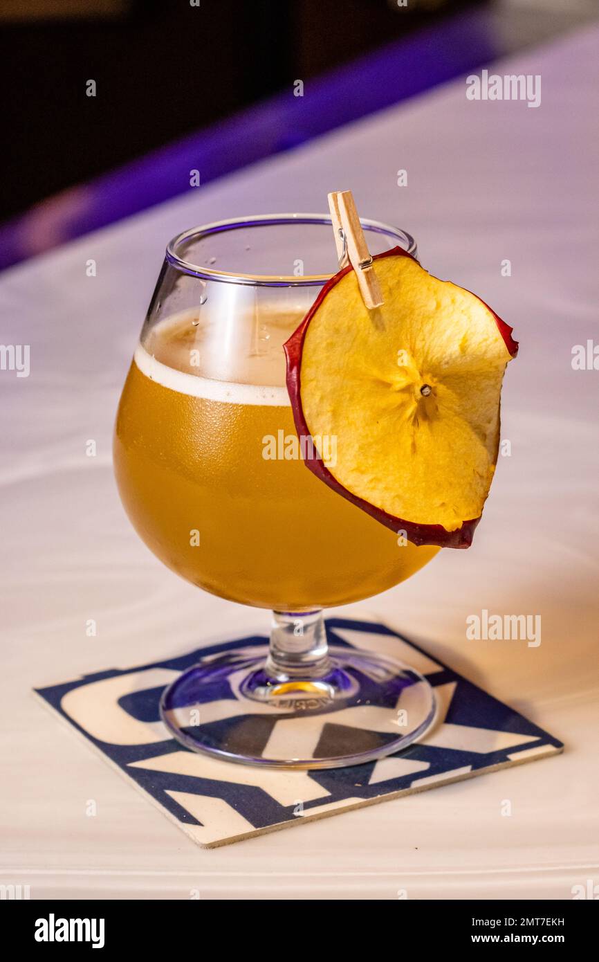 Cocktails at the bar of a restaurant. Tasty alcoholic drink Stock Photo ...