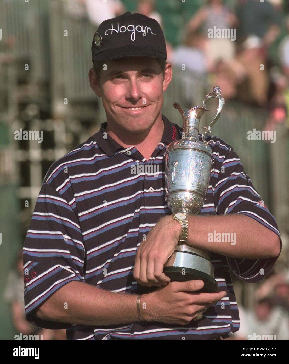 FILE - In this July 20 1997, file photo, America's Justin Leonard hugs ...