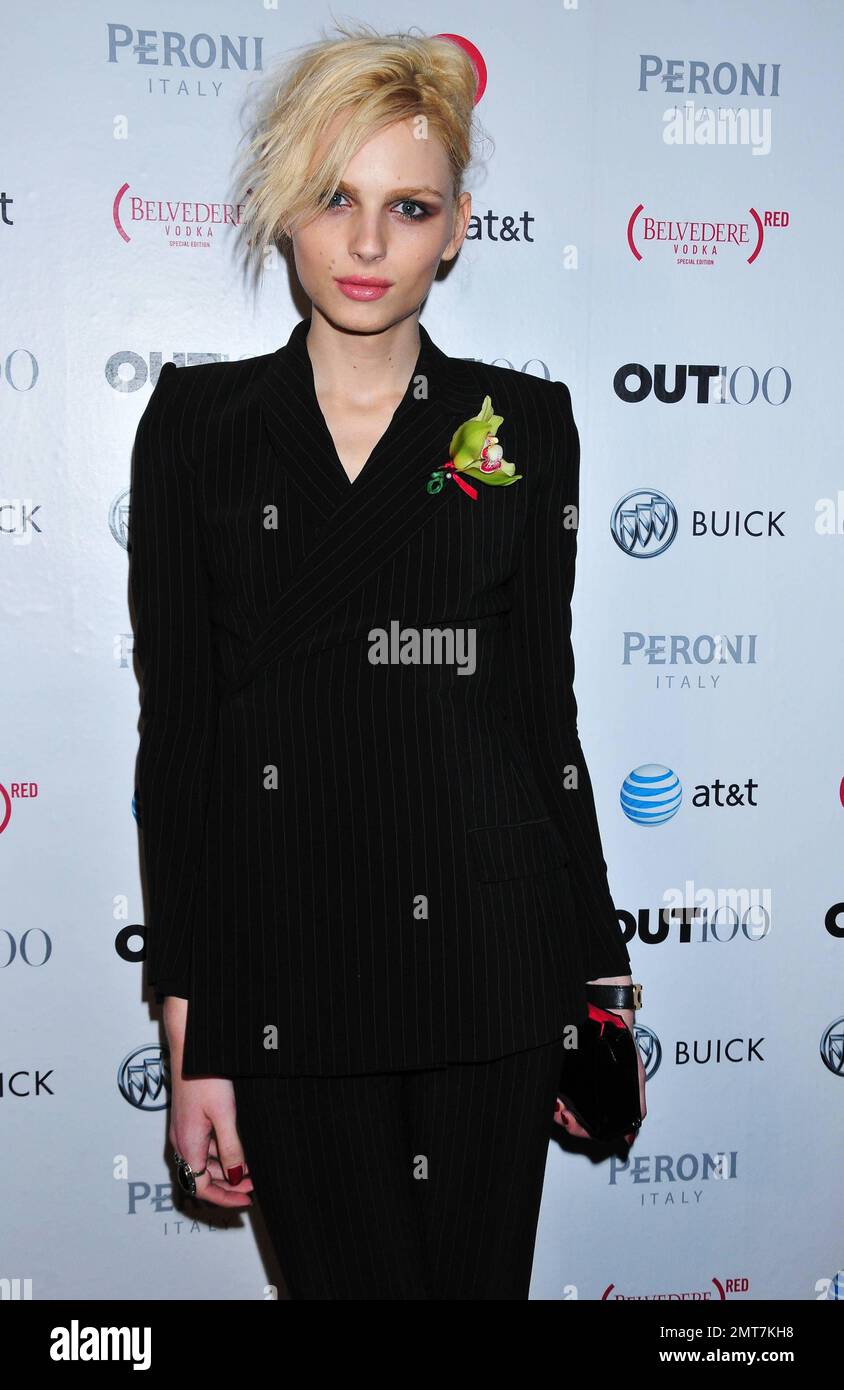 Andrej Pejic attends the OUT celebration of The OUT100 held at Skylight ...