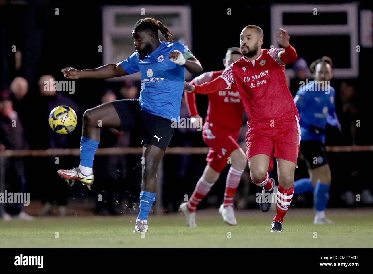 Montel Agyemang of Billericay and Lewwis Spence of Hornchurch during ...