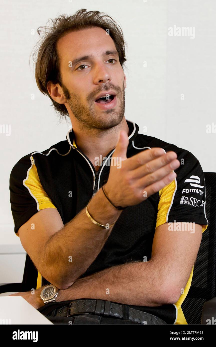 Formula E driver Jean-Eric Vergne is interviewed, in New York, Thursday ...