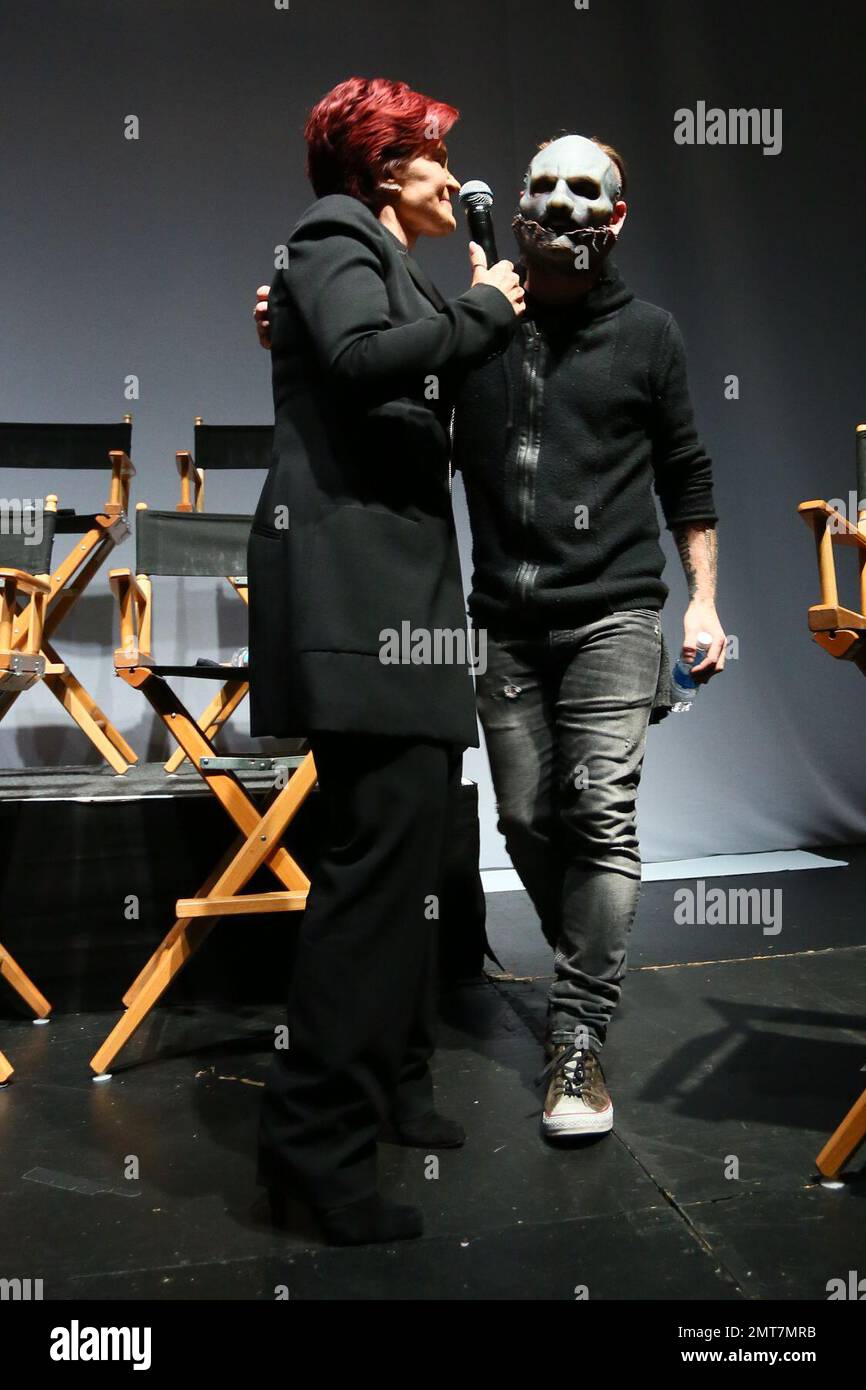 Sharon Osbourne and Corey Taylor at the Ozzfest Meets Knotfest Press ...