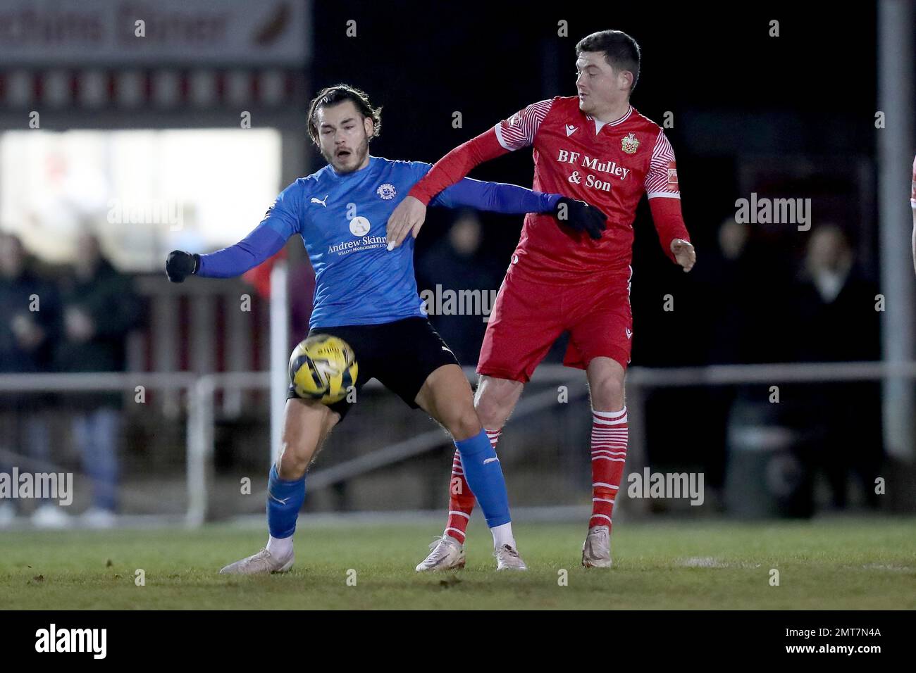 Alfie Cerulli of Billericay and Tom Wraight of Hornchurch during ...