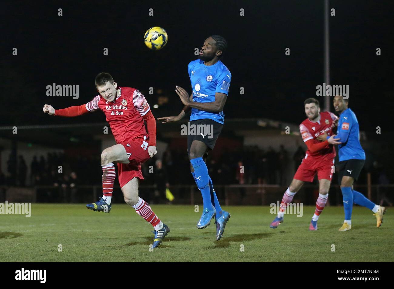 Henry Lukombo of Billericay and Charlie Stimson of Hornchurch during ...