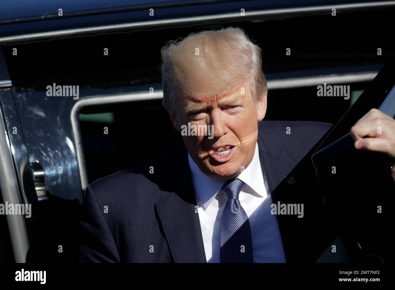 U.S President Donald Trump arrives for Bastille Day parade in Paris ...
