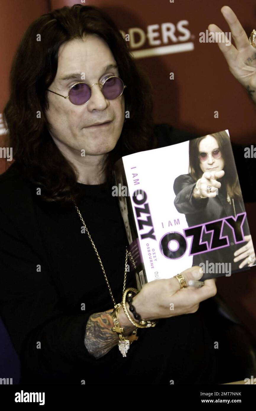 Rocker Ozzy Osbourne signs copies of his autobiography "I Am Ozzy" for ...