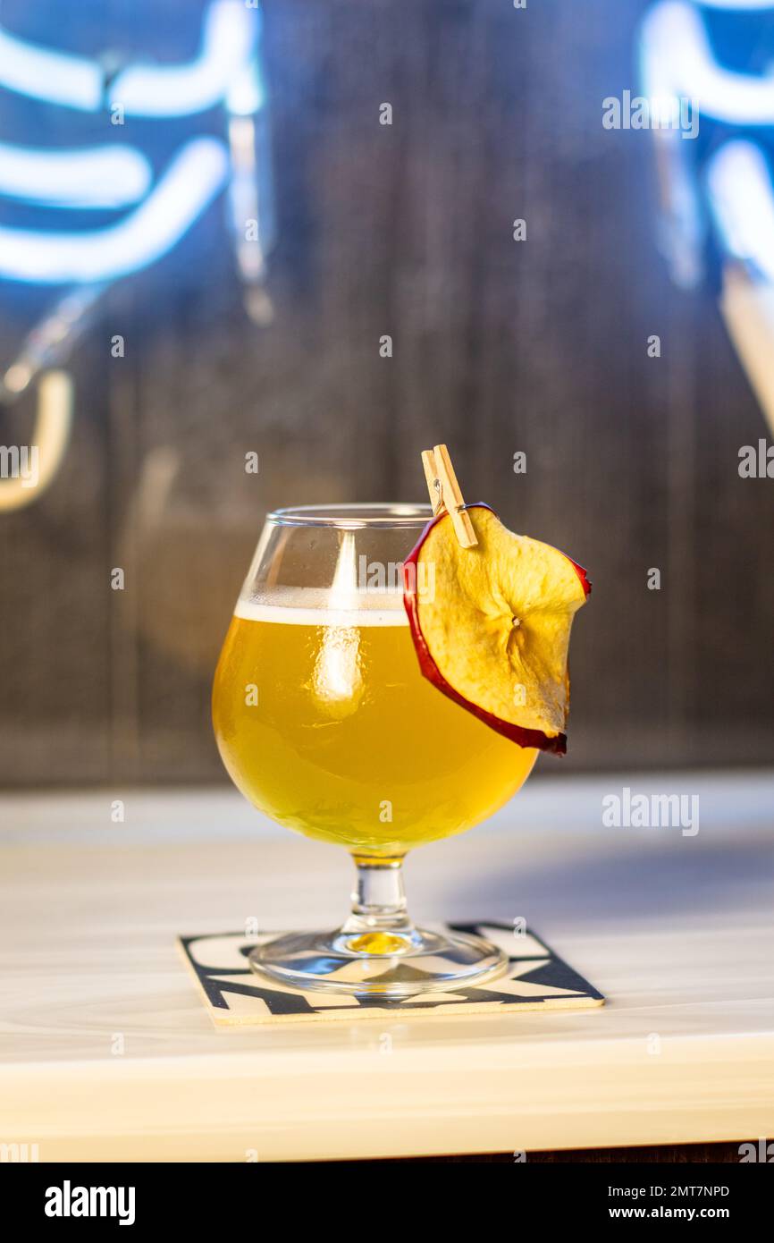 Cocktails at the bar of a restaurant. Tasty alcoholic drink Stock Photo ...