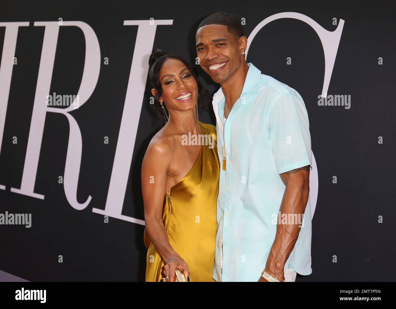 Jada Pinkett Smith, left, and Caleeb Pinkett arrive at the World ...