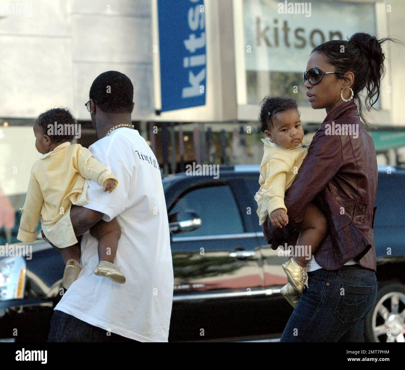 Just call him P Daddy! P Diddy totes his twin daughters D'Lilah Star ...