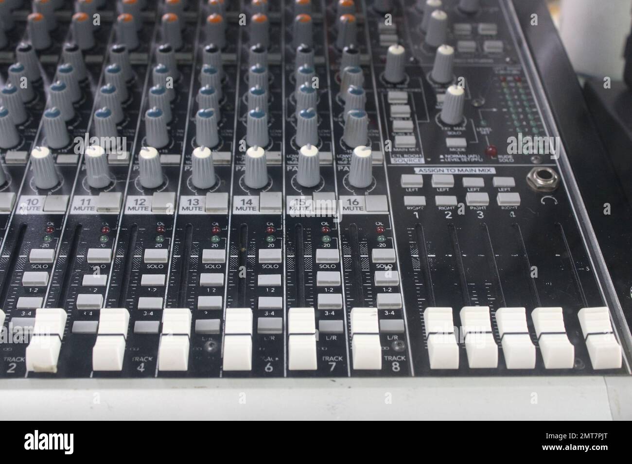 Musical sound control board, in recording studio Stock Photo - Alamy