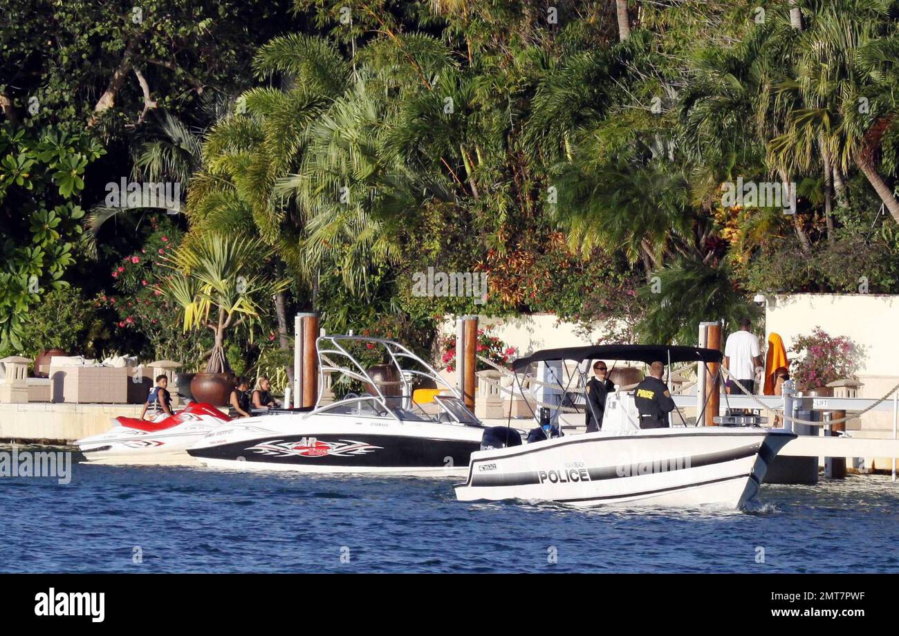 Sean P Diddy Combs' sons Quincy and Justin play on jet skis near their ...