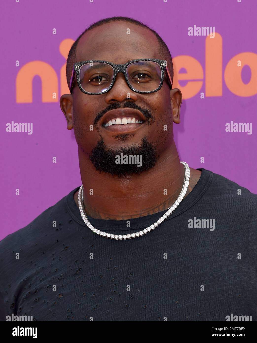 NFL football player Von Miller, of the Denver Broncos, arrives at the ...