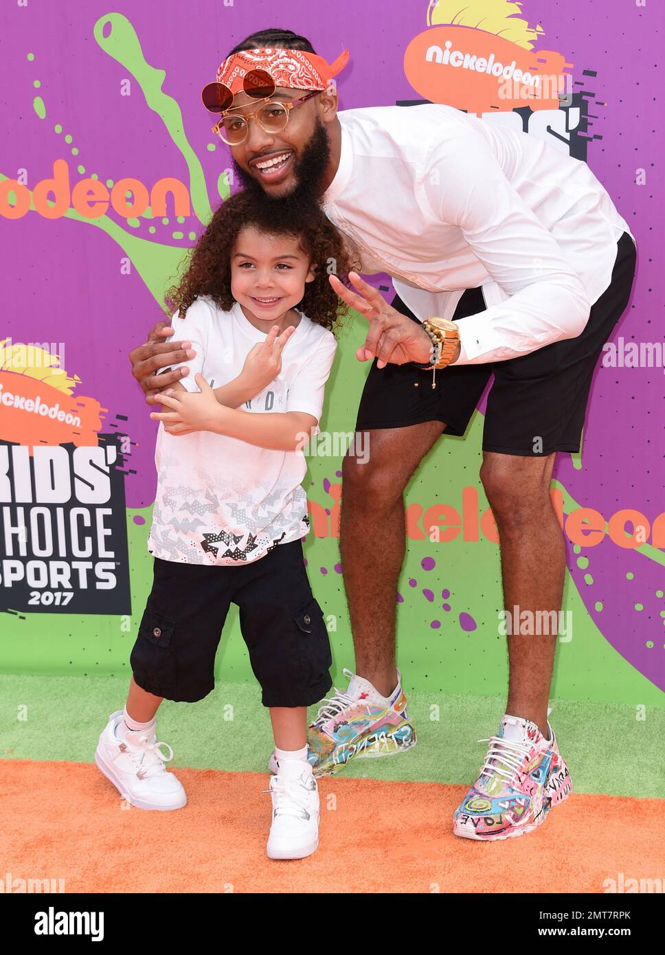 Brandon Armstrong, right, and Joseph Quezada Jr. arrive at the Kids ...
