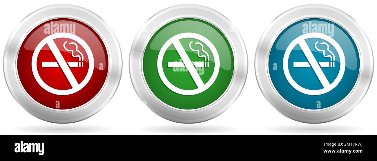 No smoking sign blue Stock Vector Images - Alamy