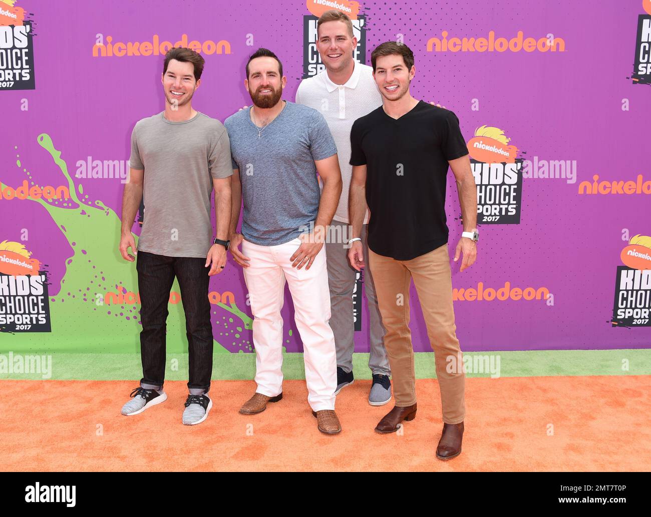 The Dude Perfect cast arrives at the Kids' Choice Sports Awards at UCLA ...