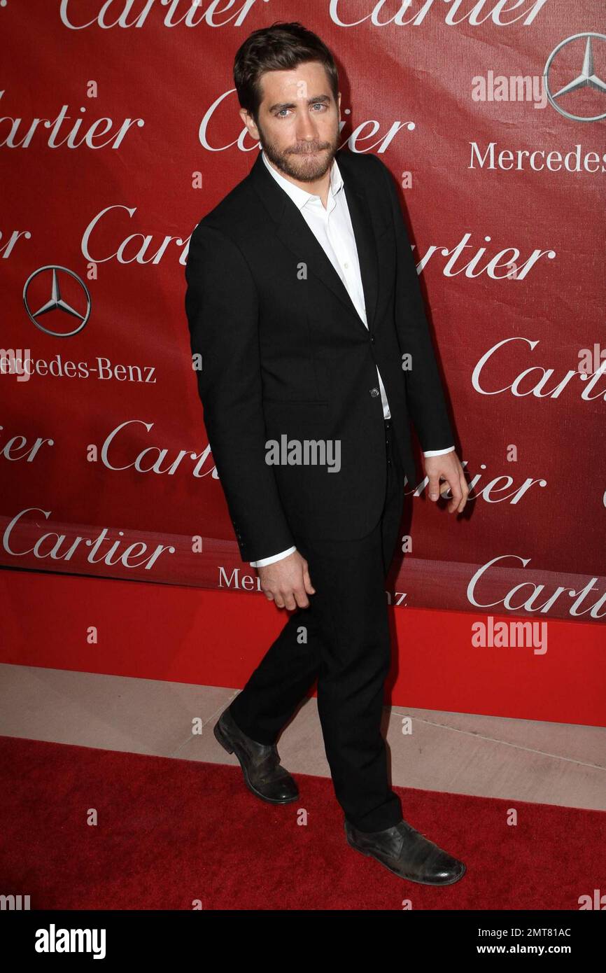 Bearded Jake Gyllenhaal walks the red carpet at the 22nd Annual Palm ...