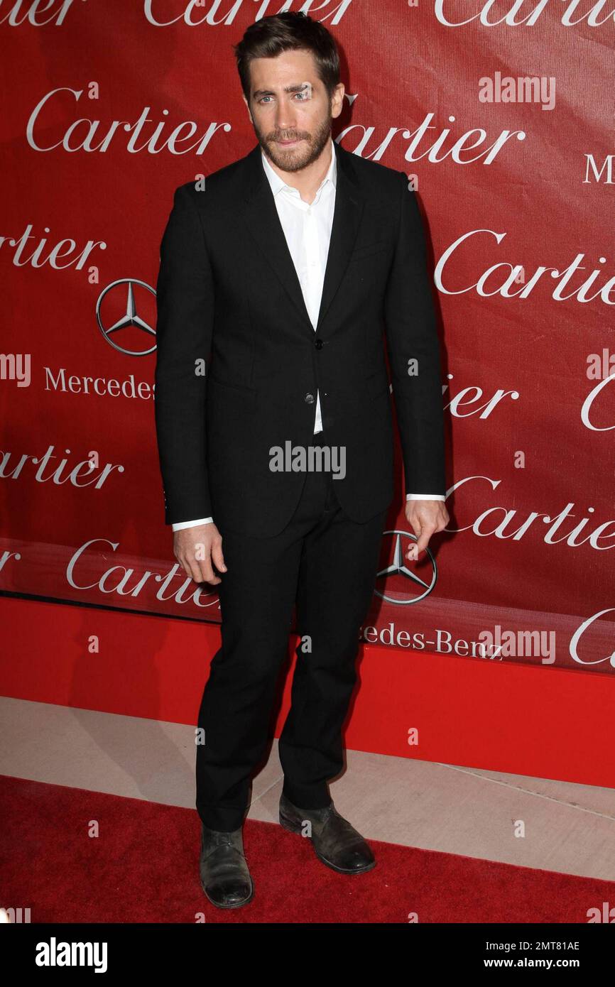 Bearded Jake Gyllenhaal walks the red carpet at the 22nd Annual Palm ...