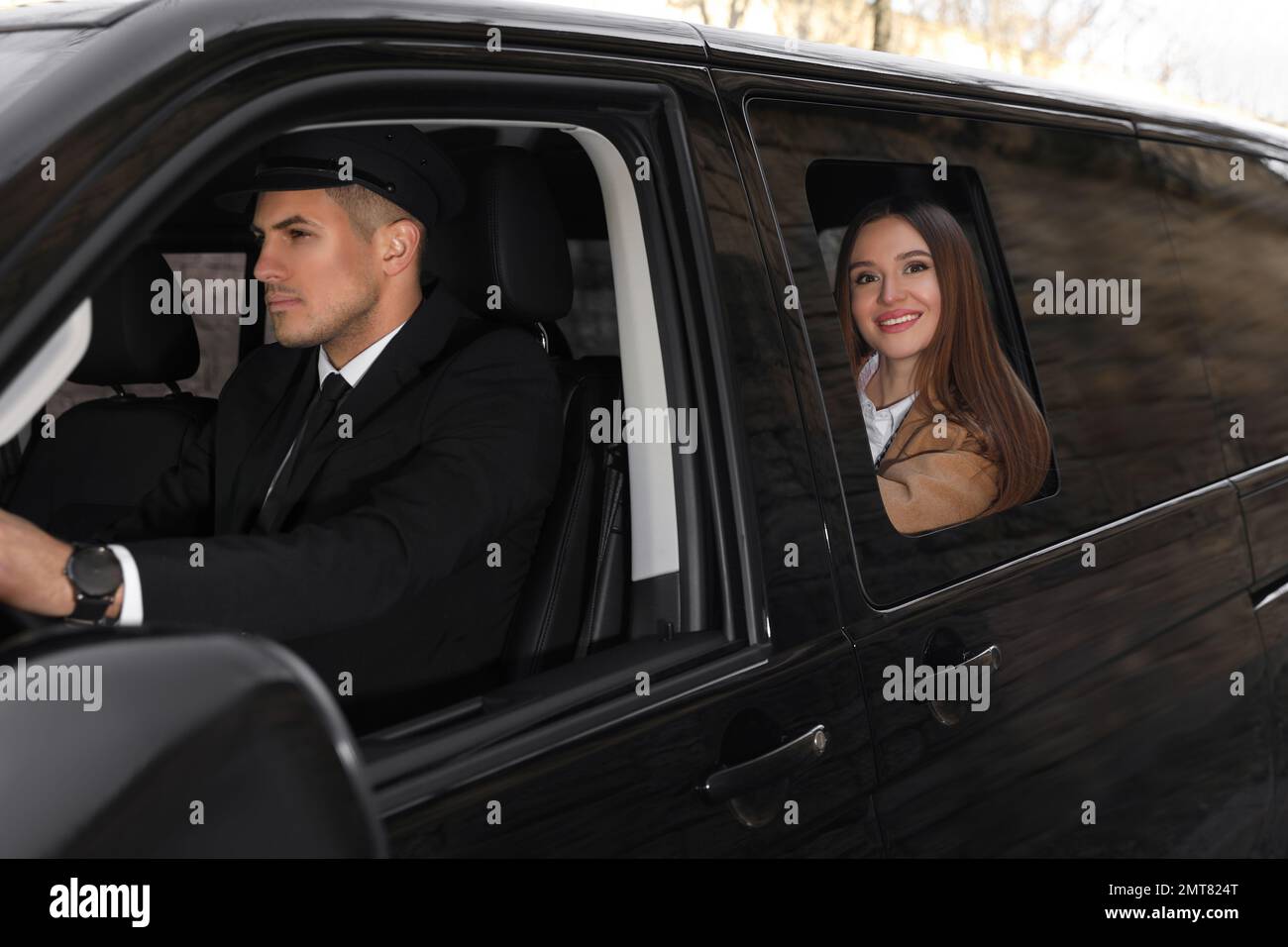 Professional woman driver in uniform hi-res stock photography and ...